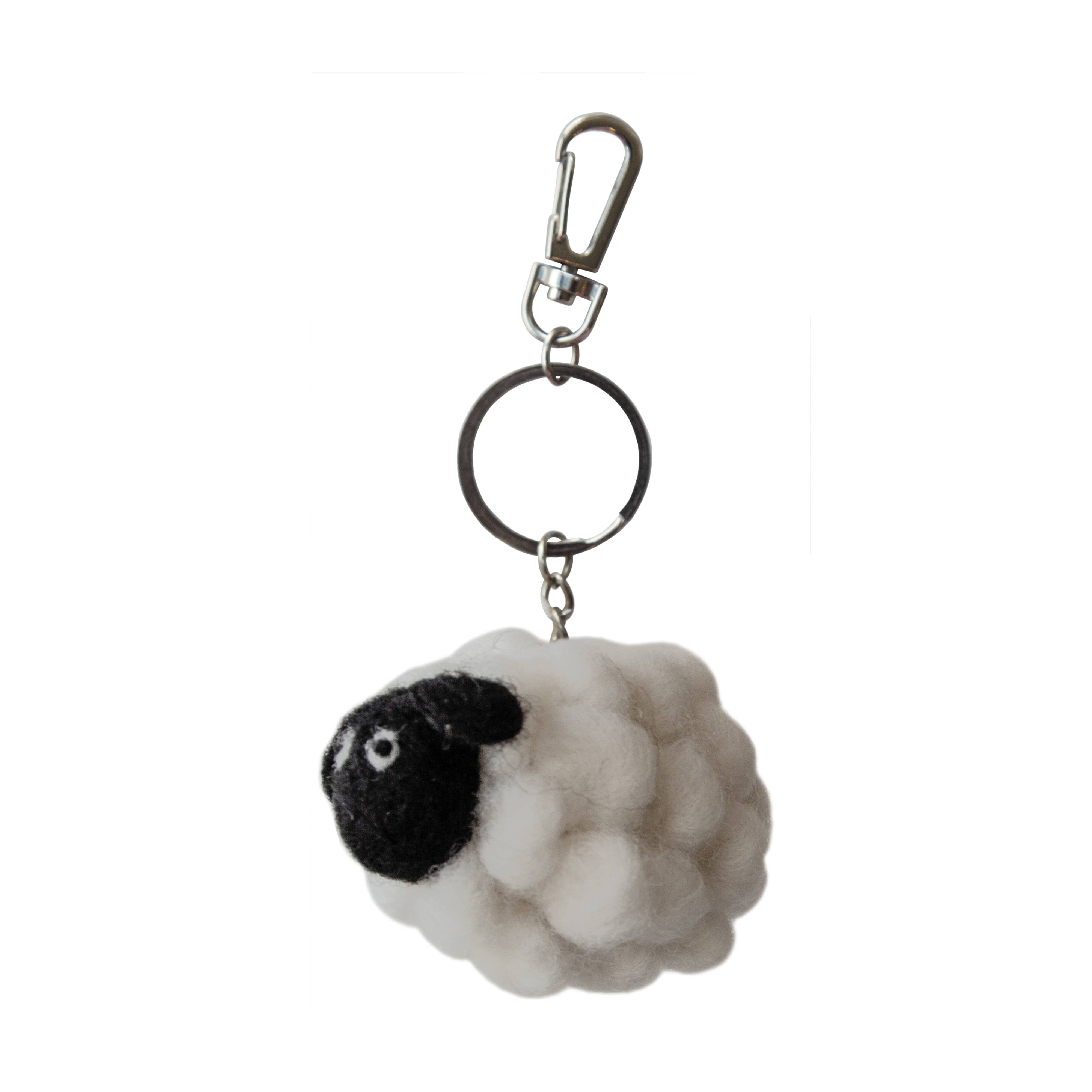 Sheep Felt Keyring – Old Hall Farm